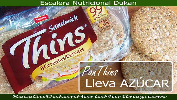 Pan Thins 8 cereales: lleva azúcar (no apto) – Recetas Dukan Maria Martinez